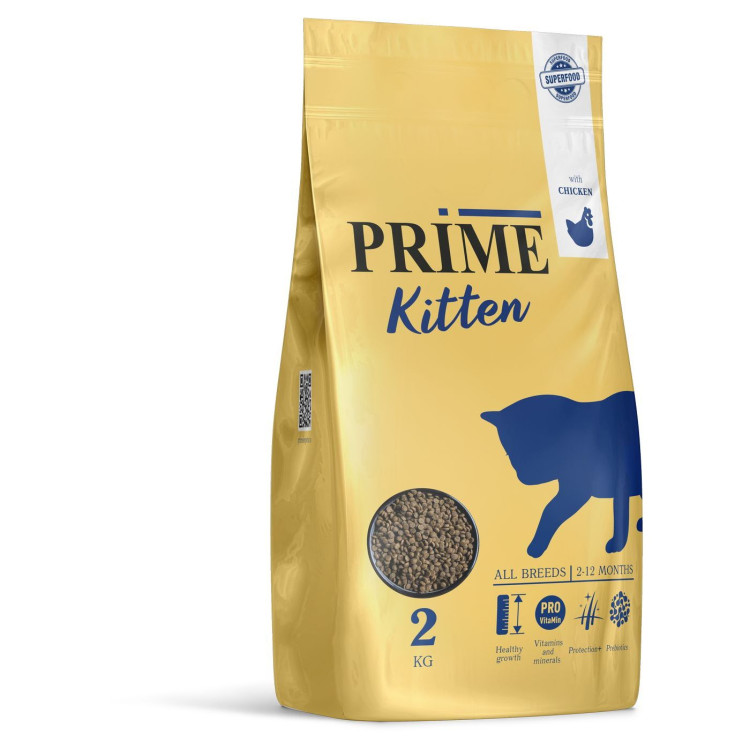 Prime Kitten сухой корм для котят с курицей - 2 кг - купить в Москве ...