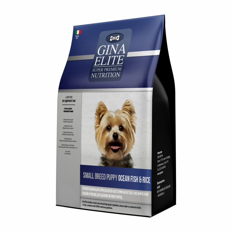 Gina Elite SB Puppy Ocean Fish&Rice сухой корм для щенков мелких пород ...