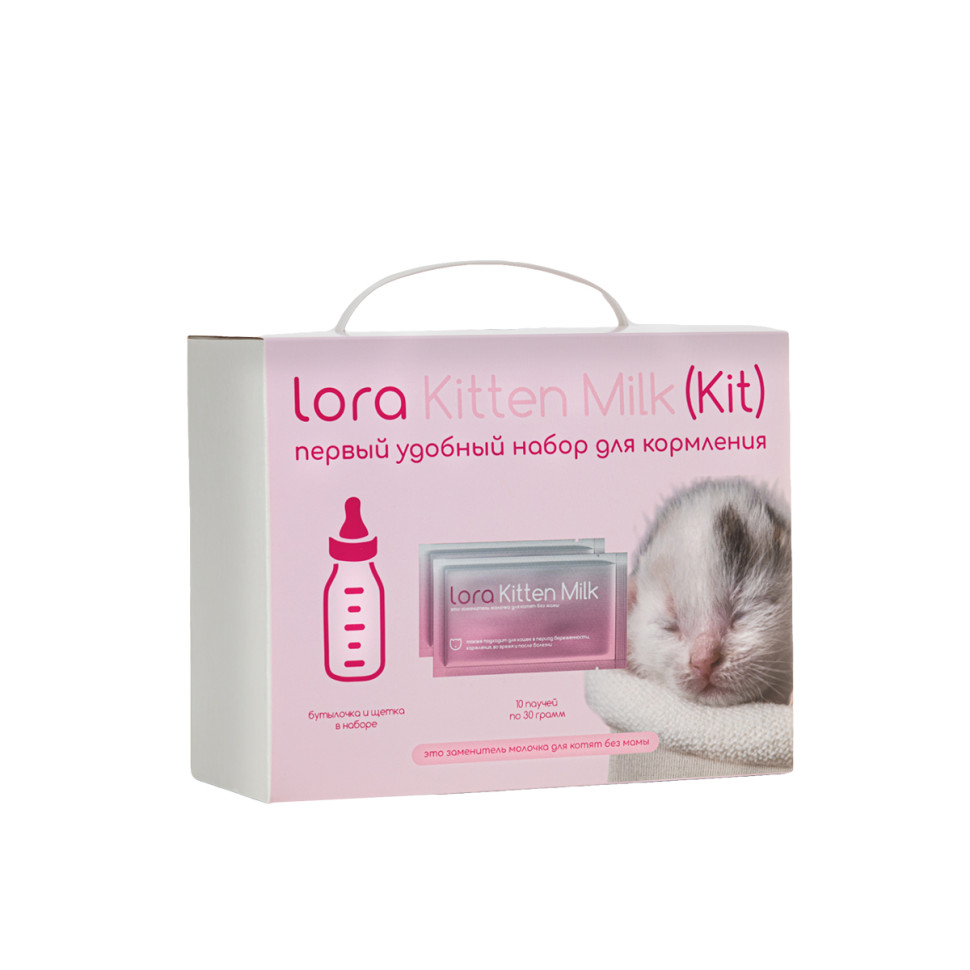 Lora Kitten Milk заменитель молока для котят, сухая смесь, набор паучей ...